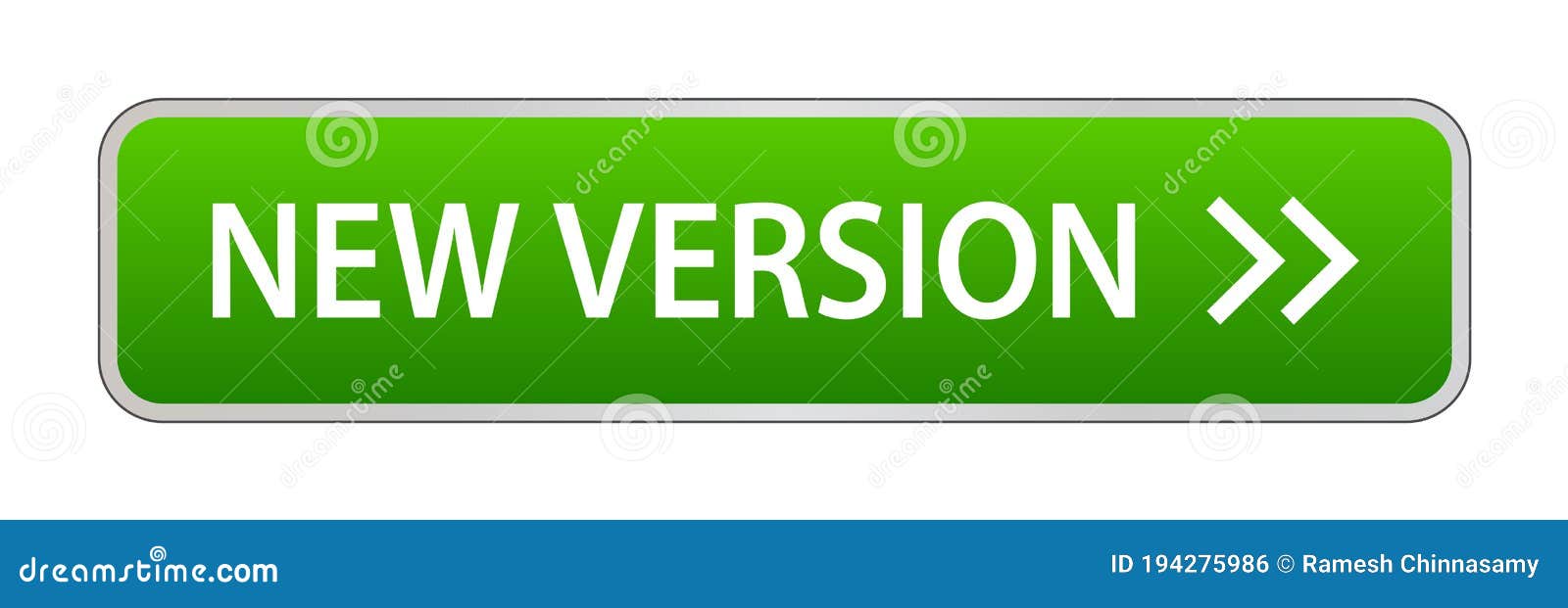 New version button stock vector. Illustration of click - 194275986