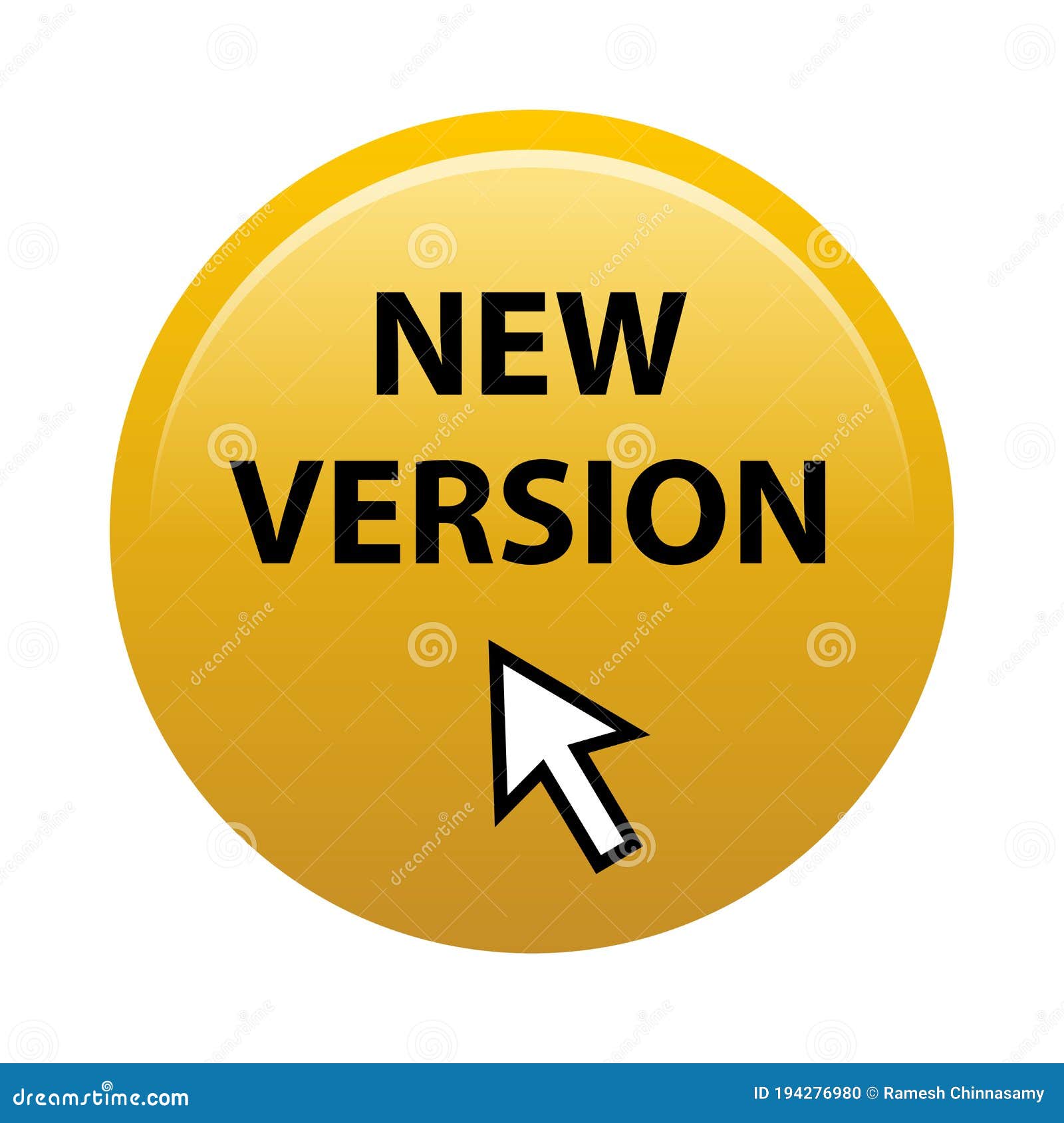 New version button stock vector. Illustration of icon - 194276980