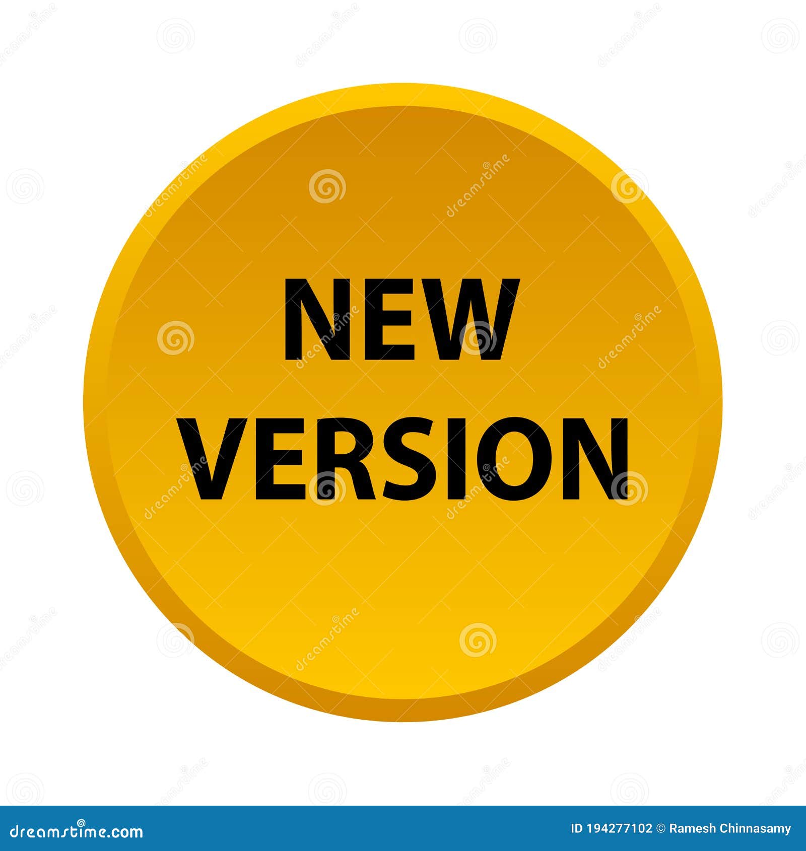 New version button stock vector. Illustration of icons - 194277102