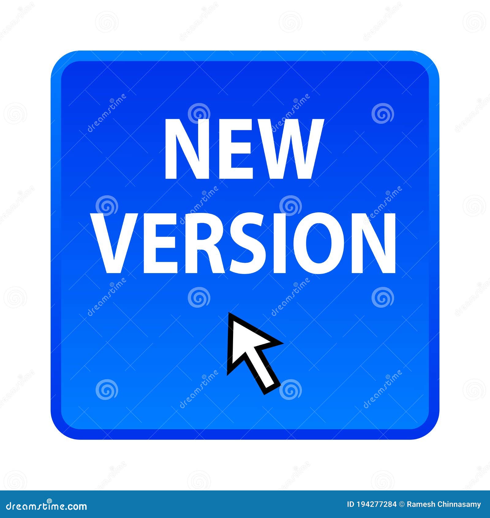 New version button stock vector. Illustration of edition - 194277284