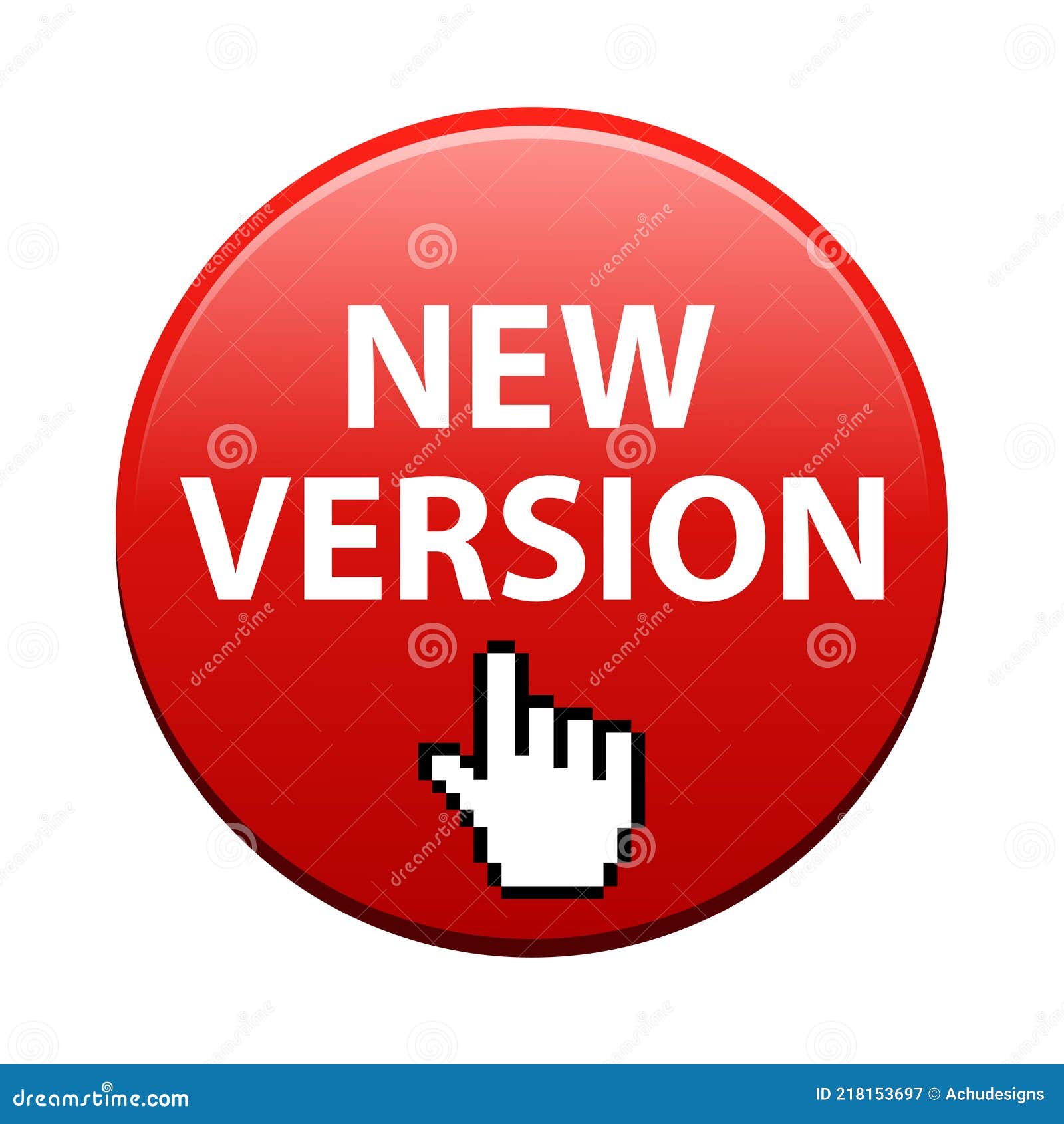 New version button stock vector. Illustration of contact - 218153697