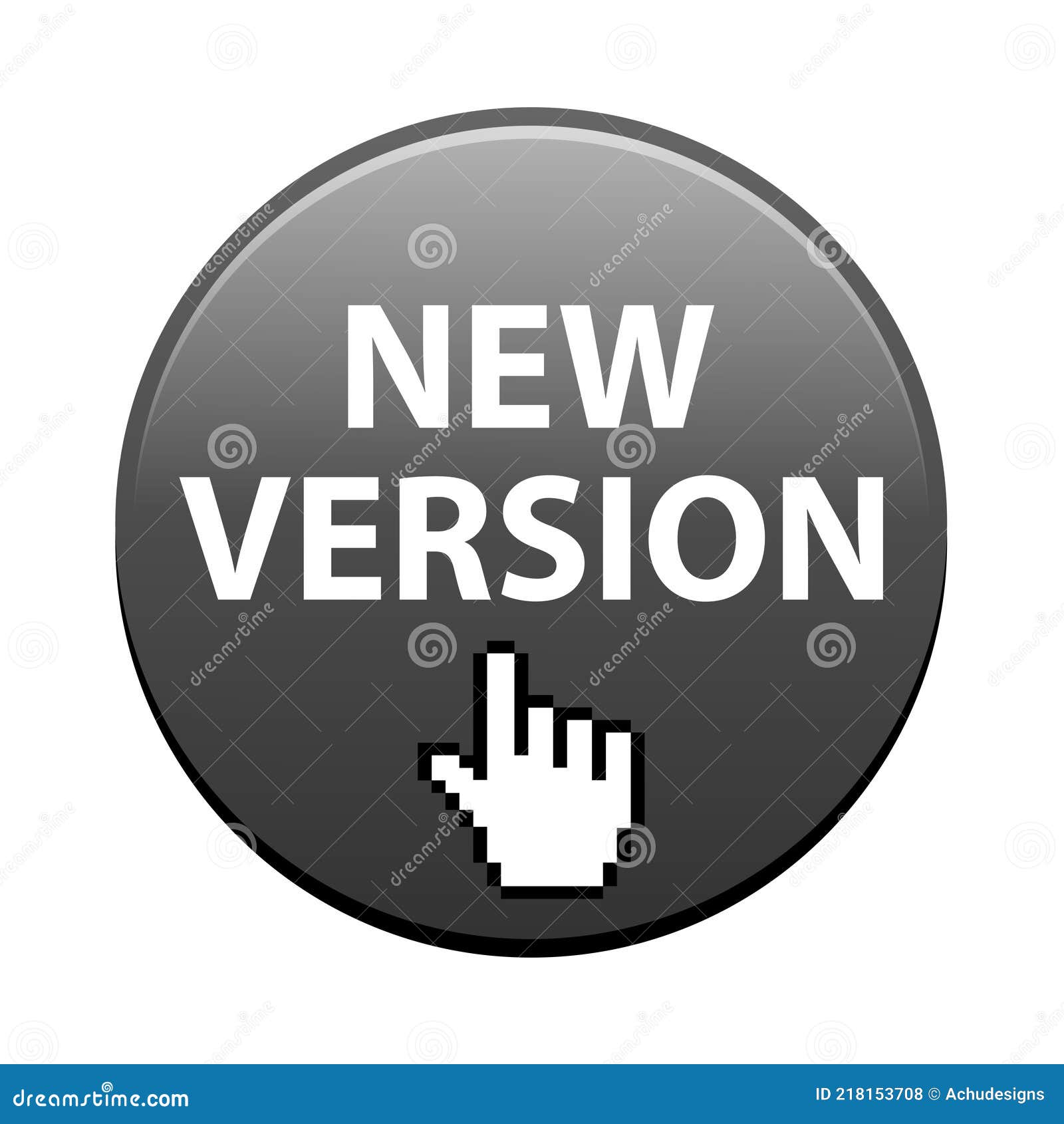 New version button stock vector. Illustration of graphic - 218153708