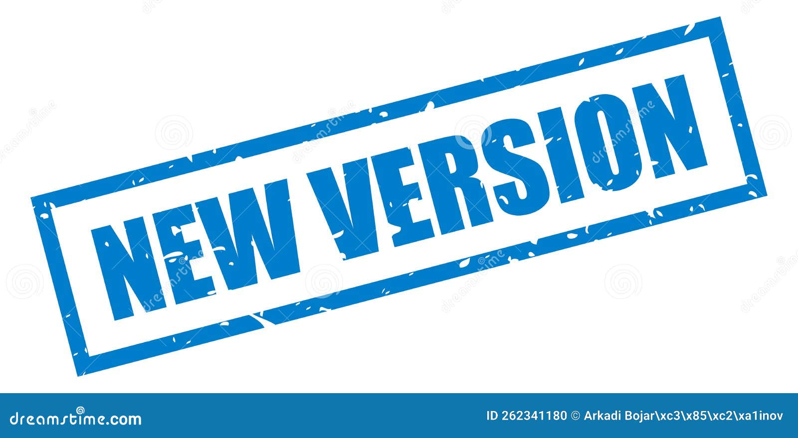 New version ink stamp stock vector. Illustration of banner - 262341180