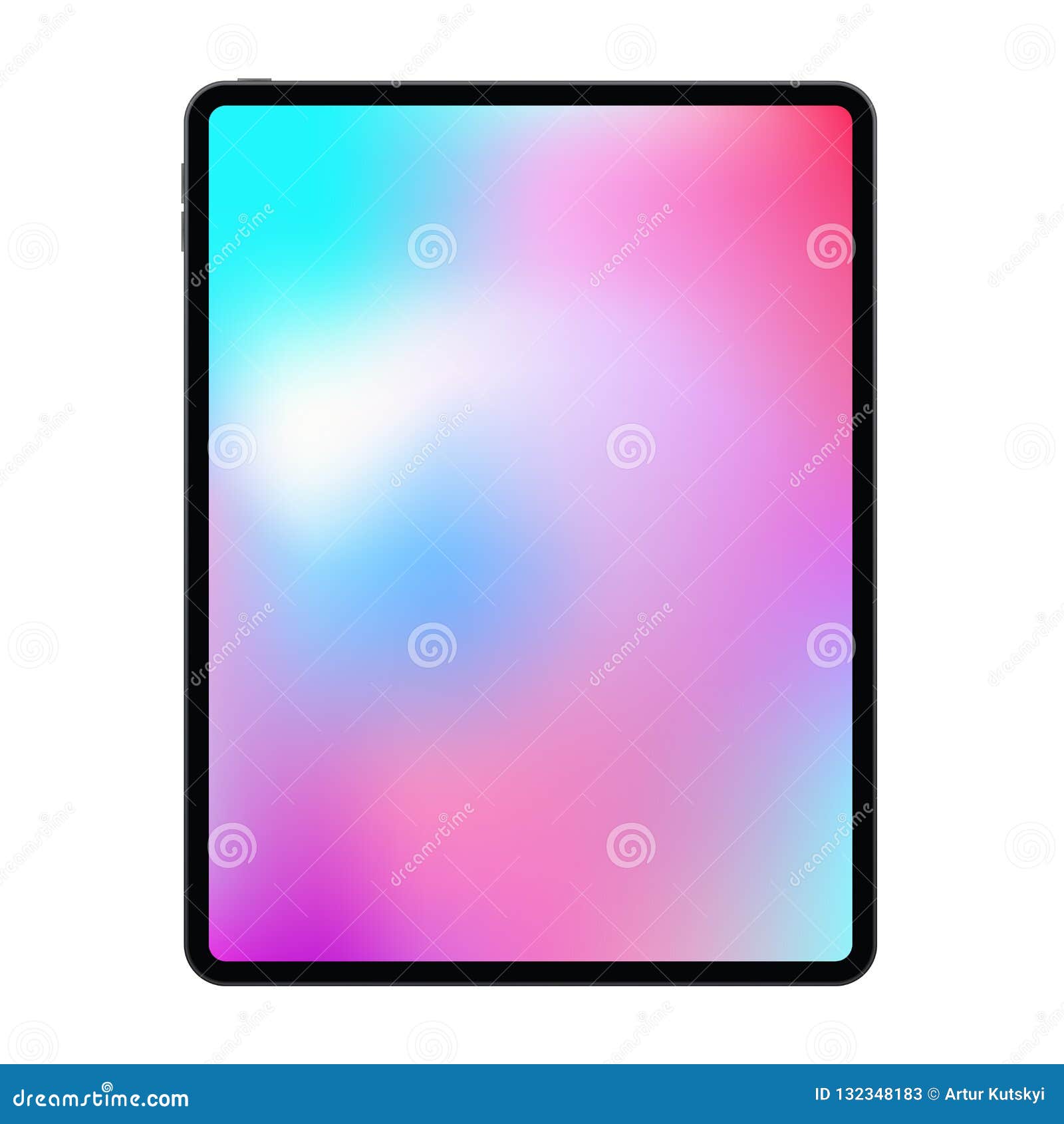 New Version of Realistic Frameless Premium Tablet Mock Up in Trendy ...