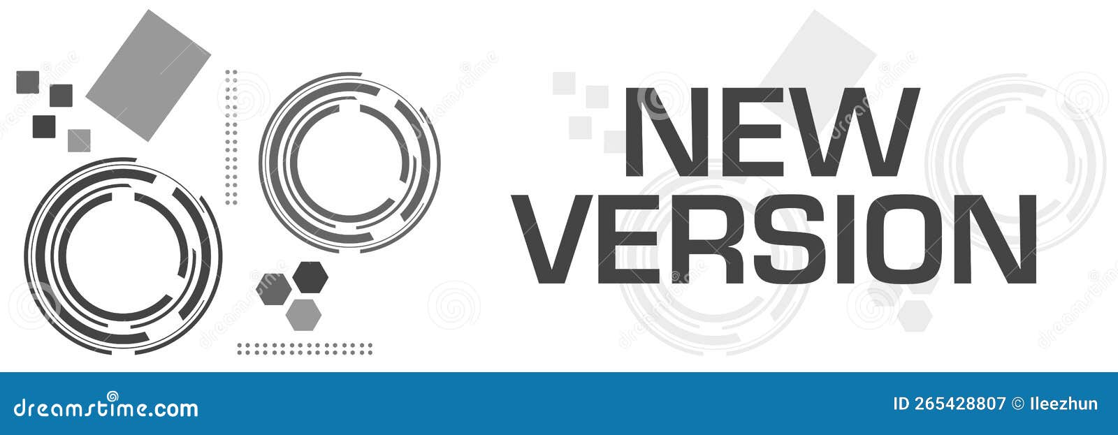 New Version Grey Technology Square Horizontal Stock Illustration ...