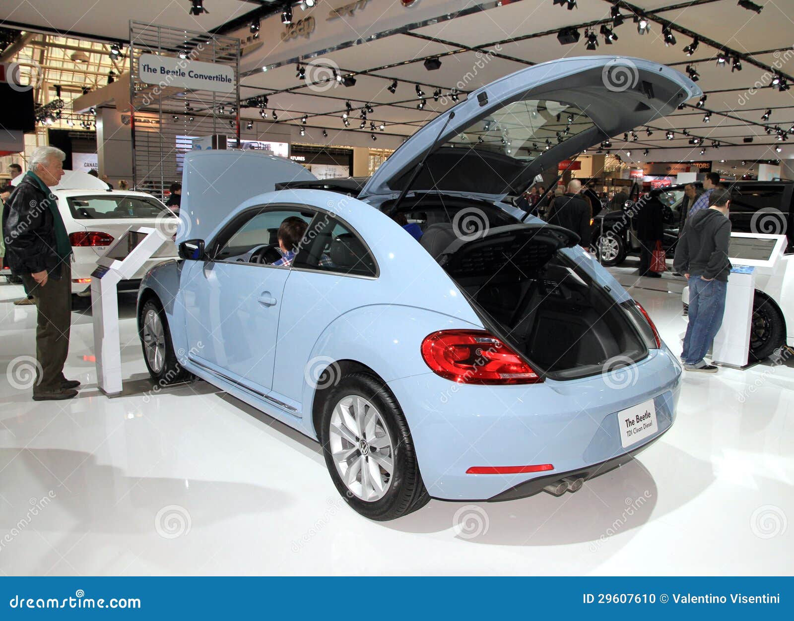Volkswagen Beetle Reception Desk With Headlights Turn On At Hotel ...