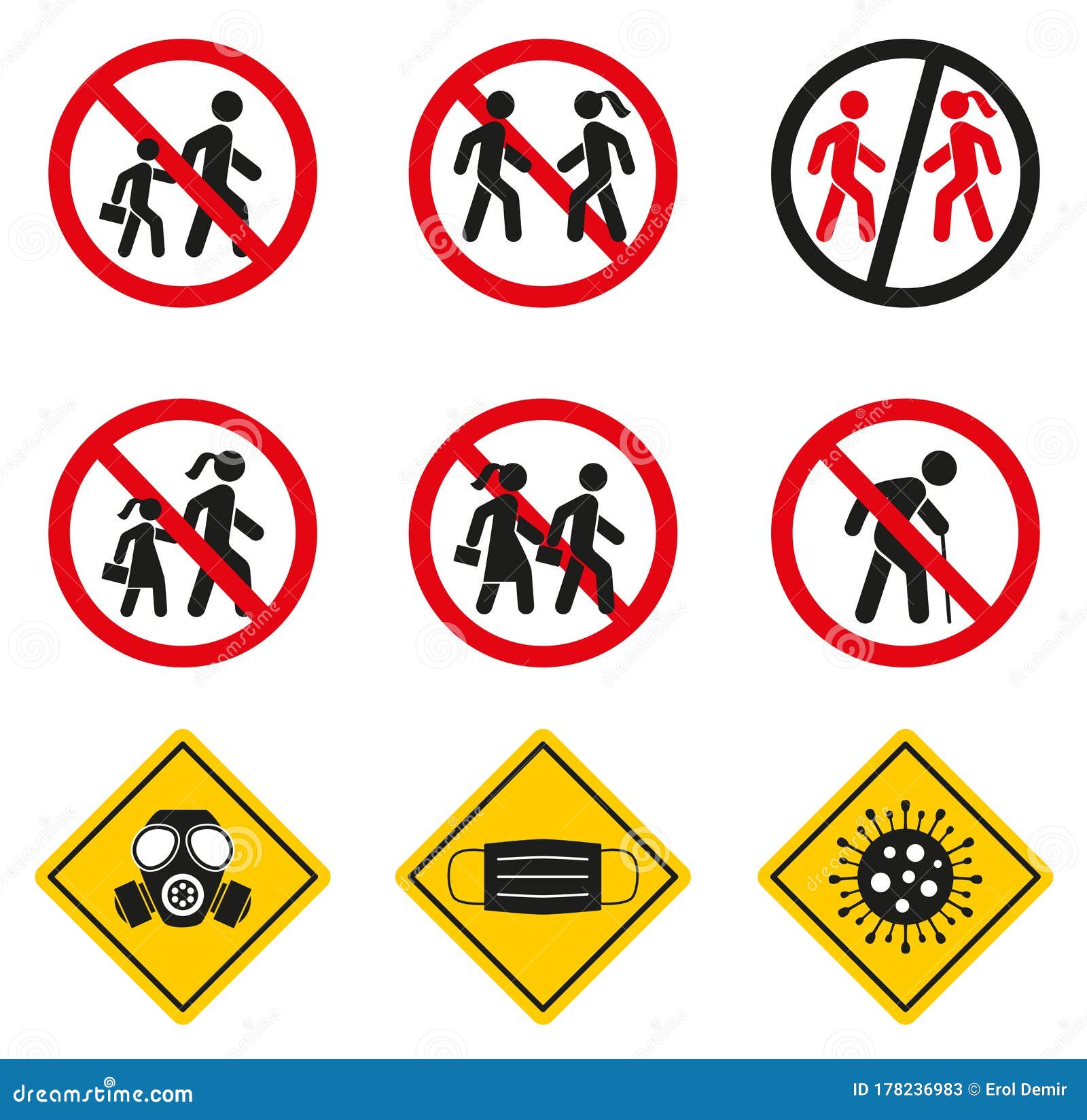 New warning signs stock vector. Illustration of young - 178236983