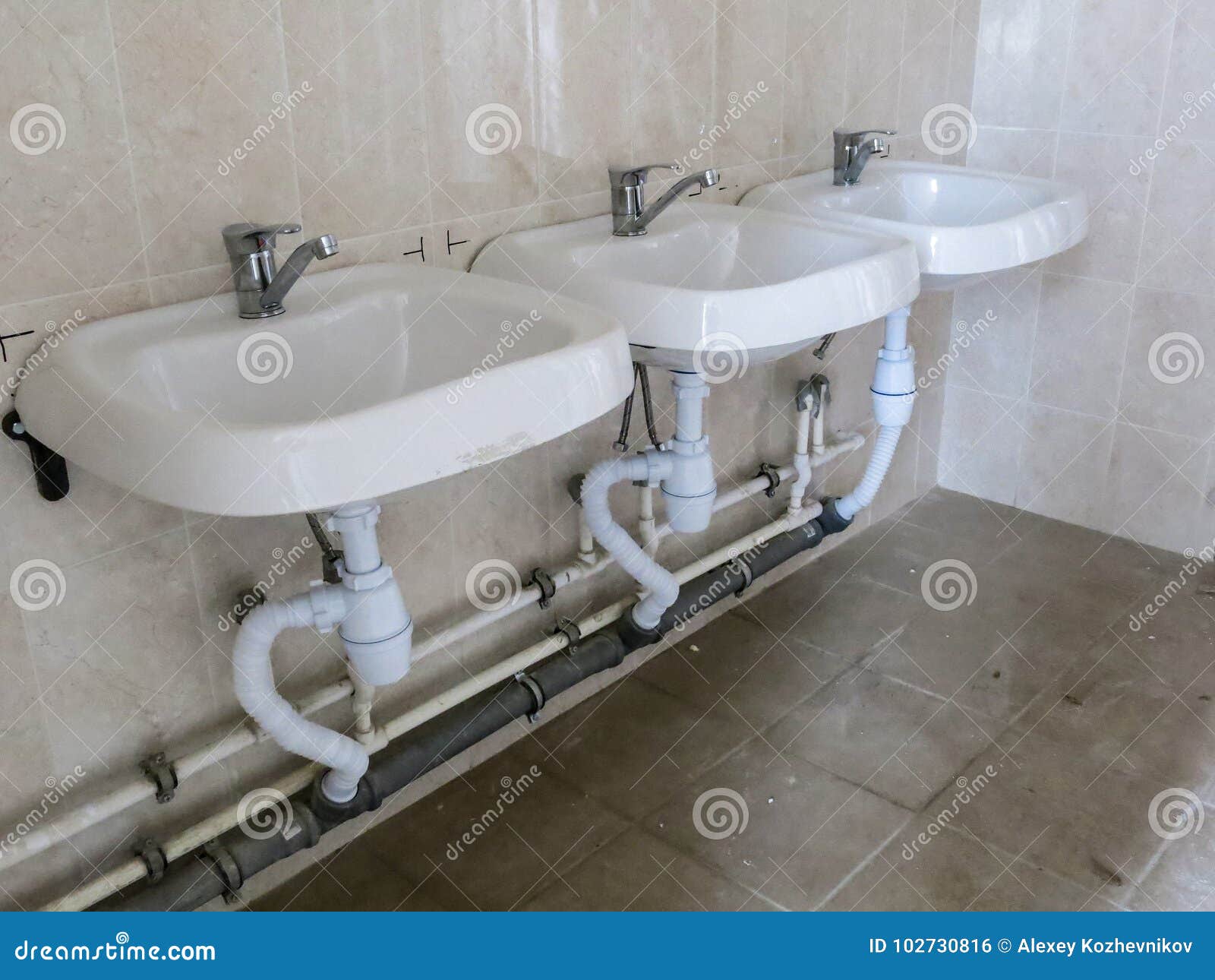 Sinks in the room stock photo. Image of washbasin, terracotta - 102730816