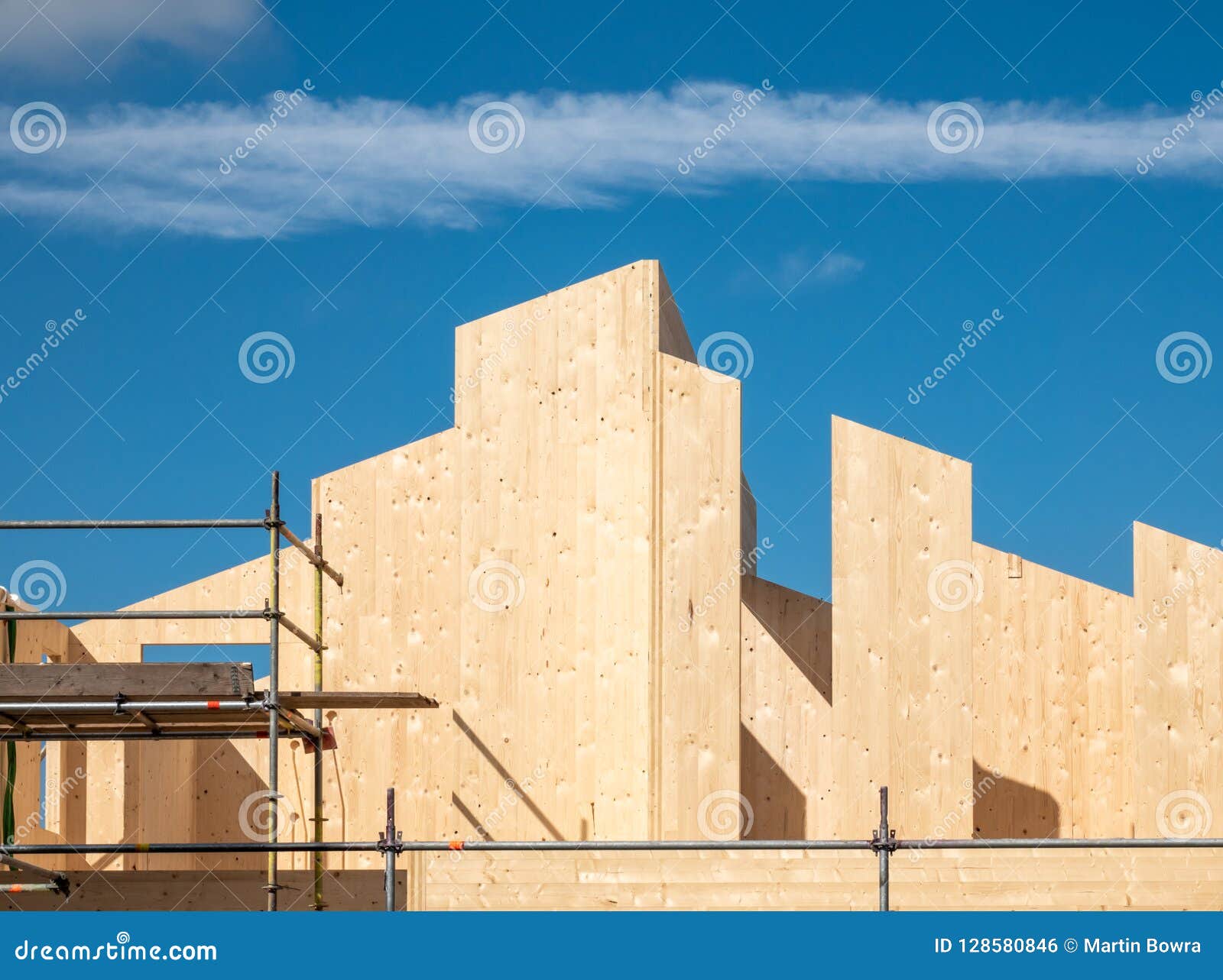 A New Way of Building a New House. Stock Photo - Image of outside ...