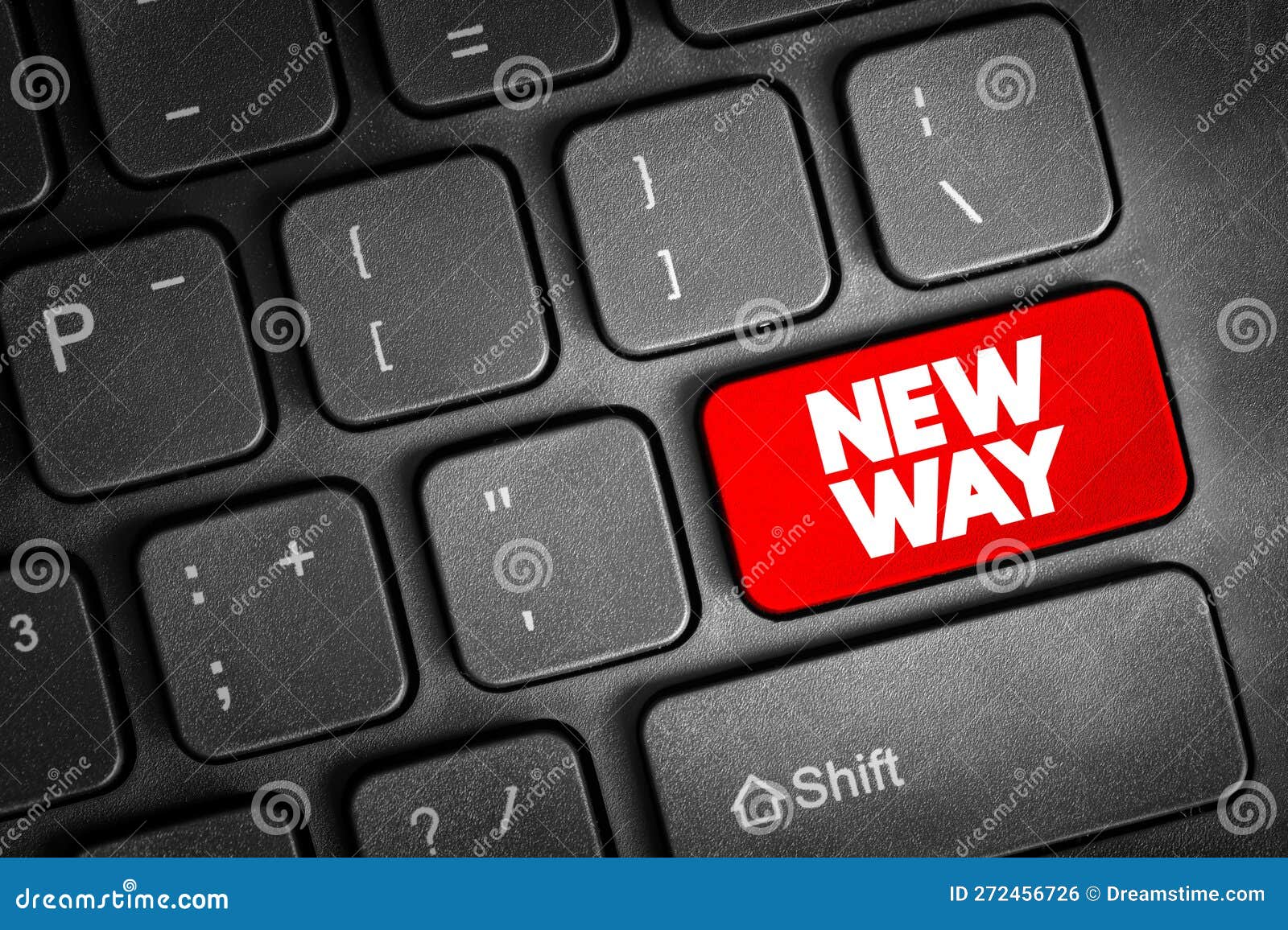 New Way Text Button on Keyboard, Concept Background Stock Photo - Image ...