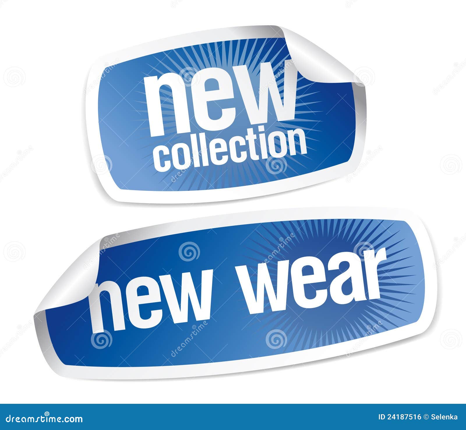New Wear Collection Stickers Stock Vector - Illustration of sign, price ...