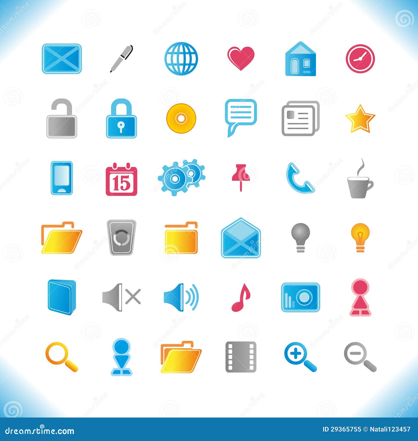 New web-icons. stock vector. Illustration of magnifying - 29365755