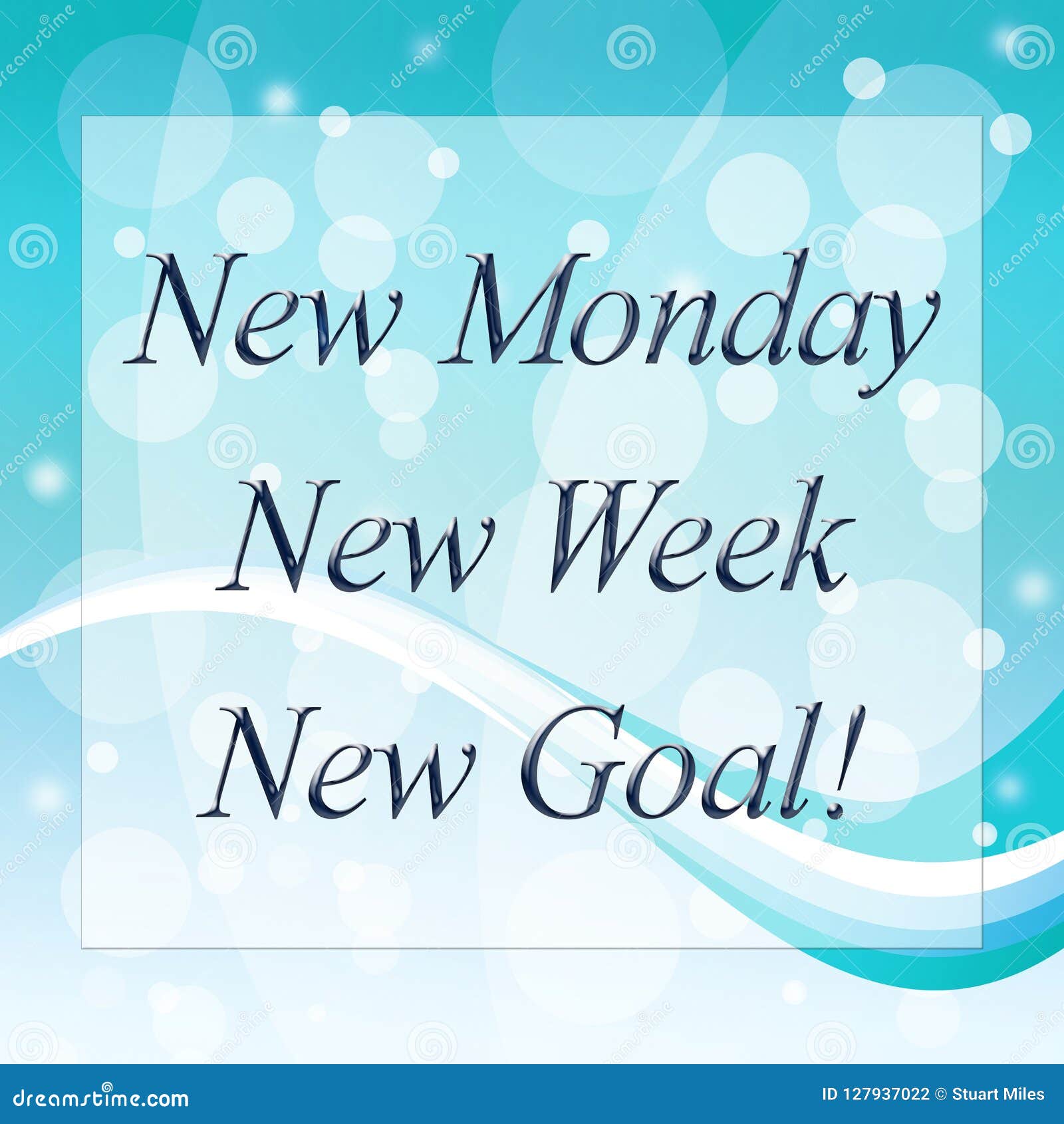 New Week Quotes - Monday Goals - 3d Illustration Stock Illustration ...