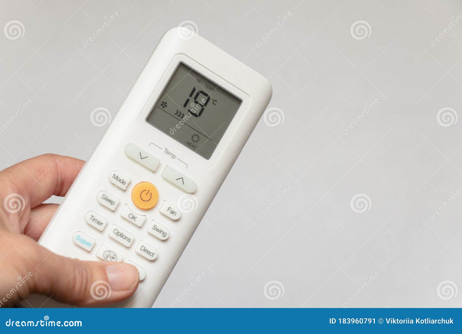 New White Air Conditioner Remote Control with Temperature Mode for Heat ...