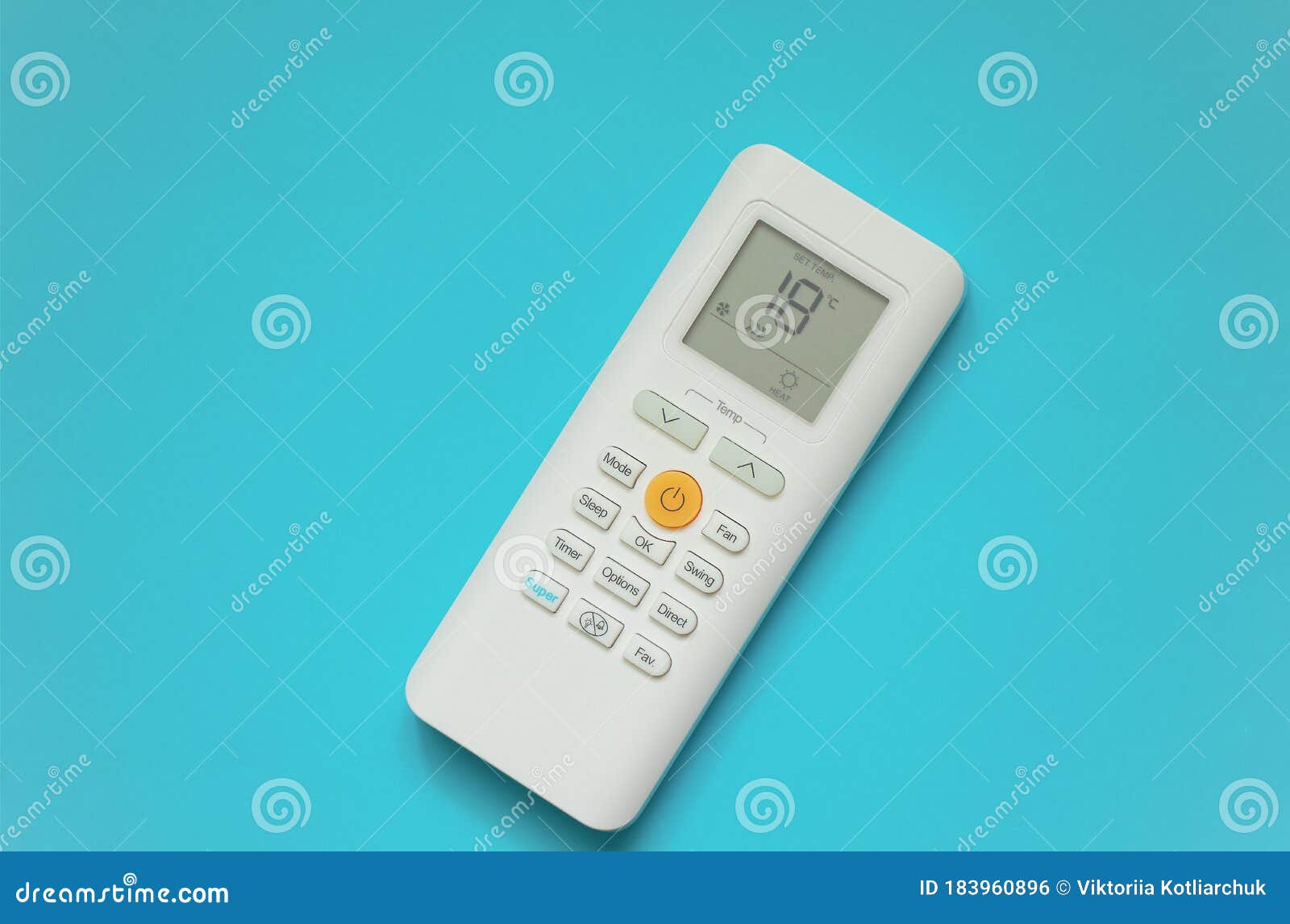 New White Air Conditioner Remote Control with Temperature Mode for Heat ...