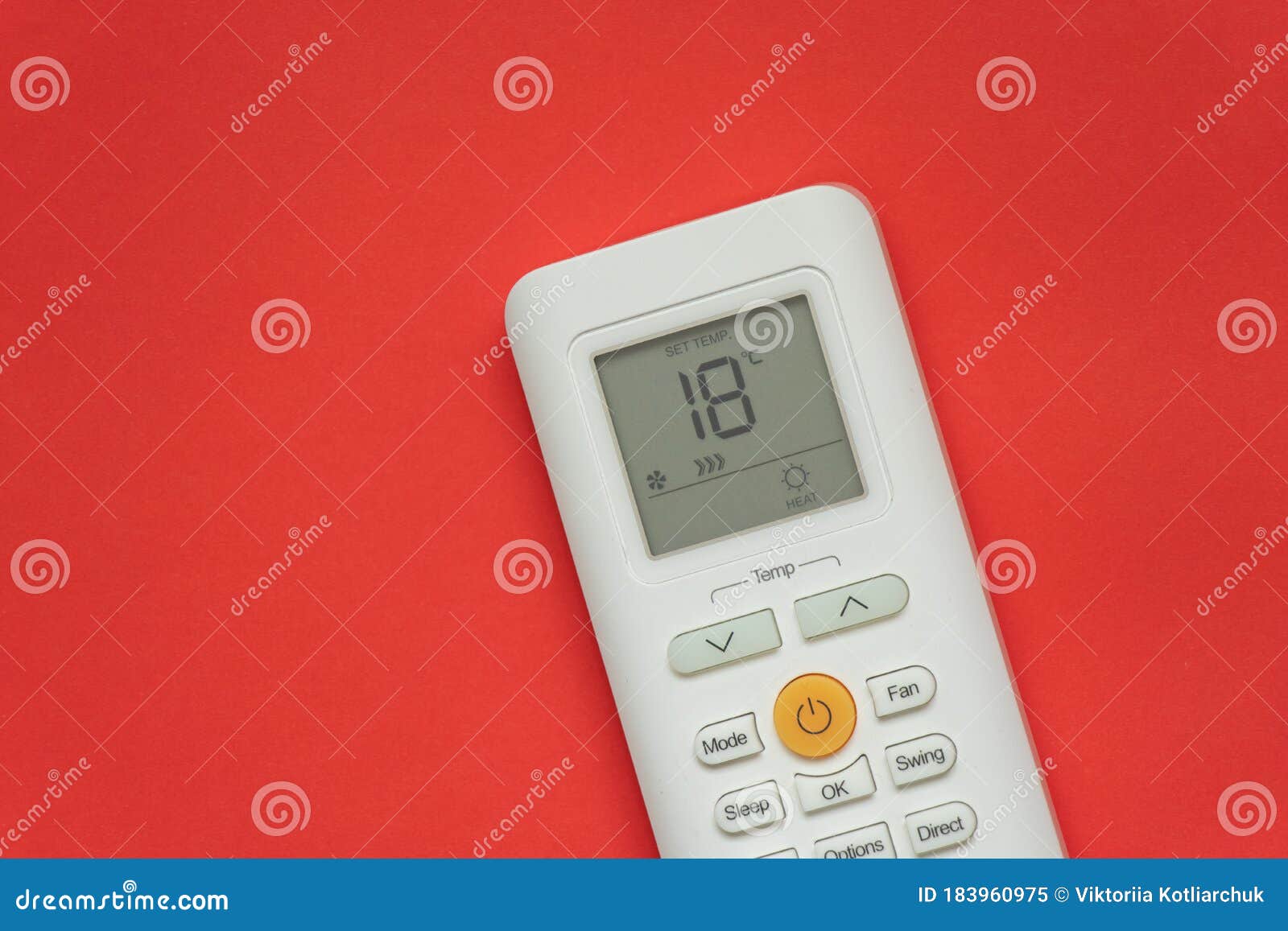 New White Air Conditioner Remote Control with Temperature Mode for Heat ...