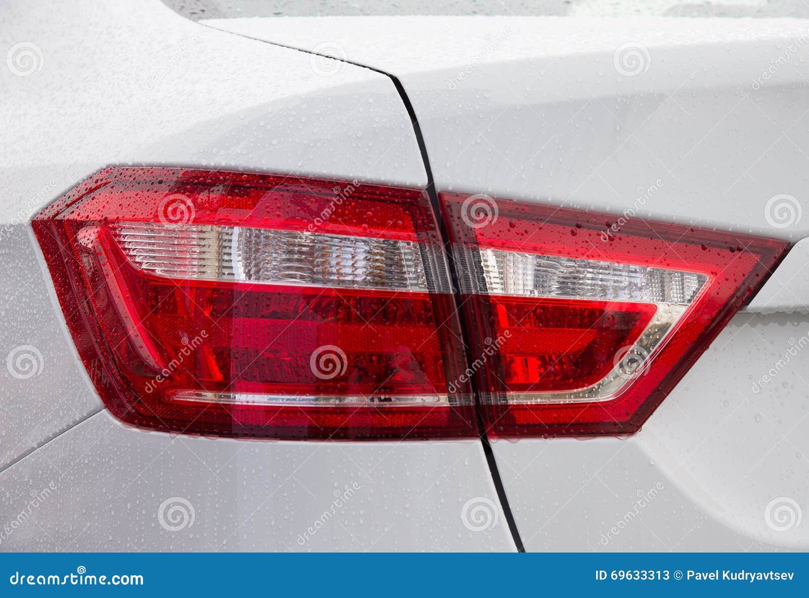 New white car tail light stock image. Image of sliver - 69633313