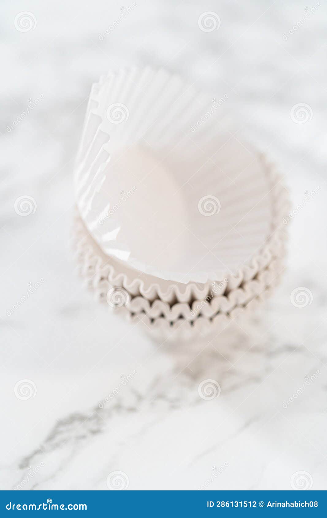New Cupcake Liners on the Kitchen Counter Stock Photo - Image of white ...