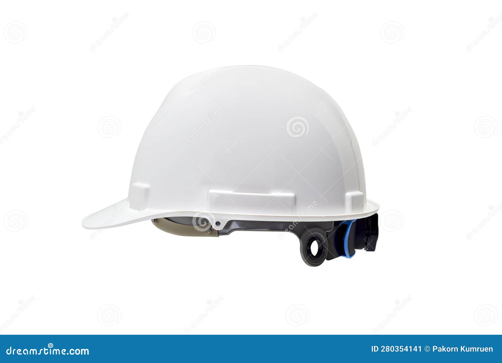 A New White Safety Helmet on White Background Stock Image - Image of ...