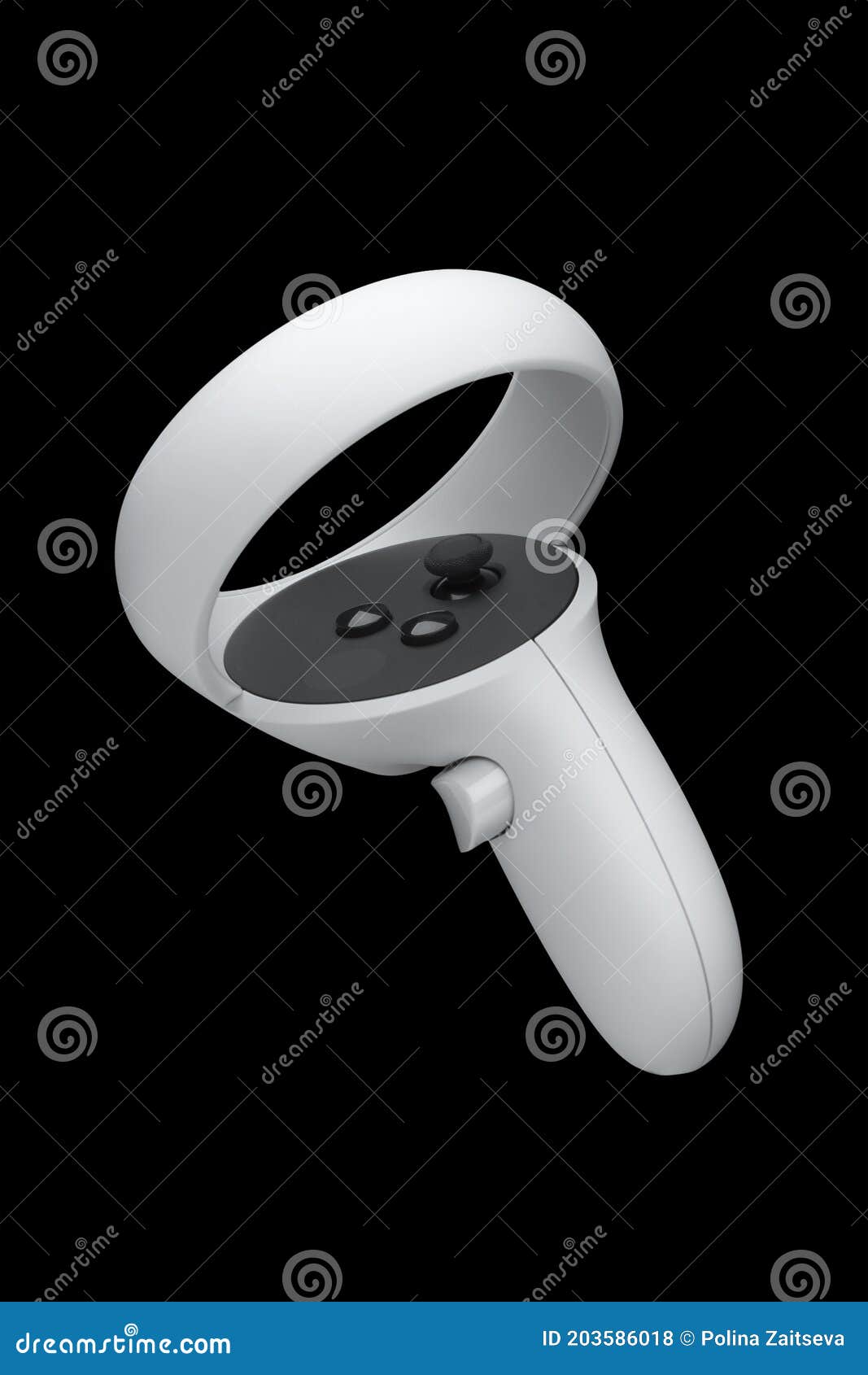 New White VR Controller Isolated on Black Stock Illustration ...
