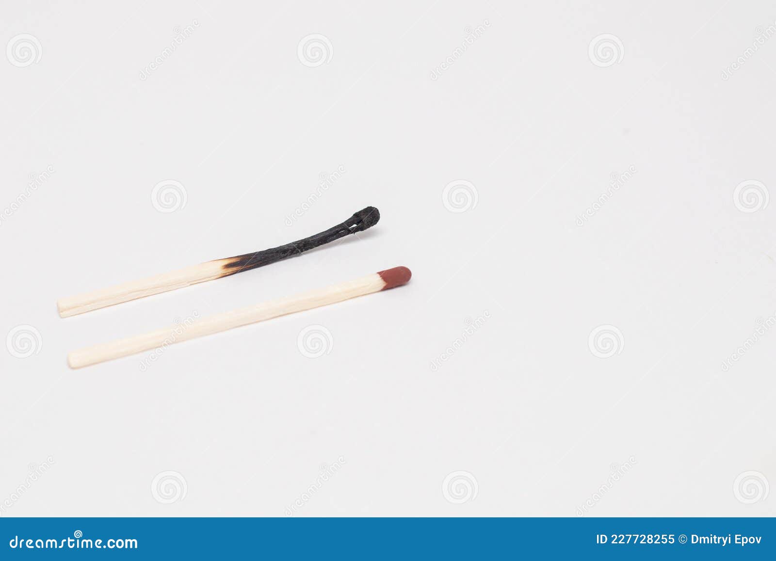 A New Whole Match and Burned Out Match. Stock Image - Image of business ...