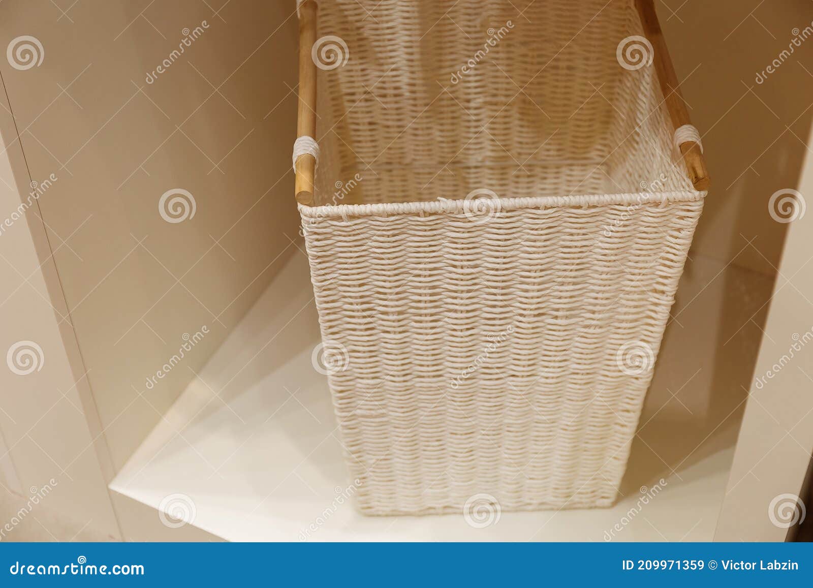 New empty Laundry basket stock image. Image of hygiene - 209971359