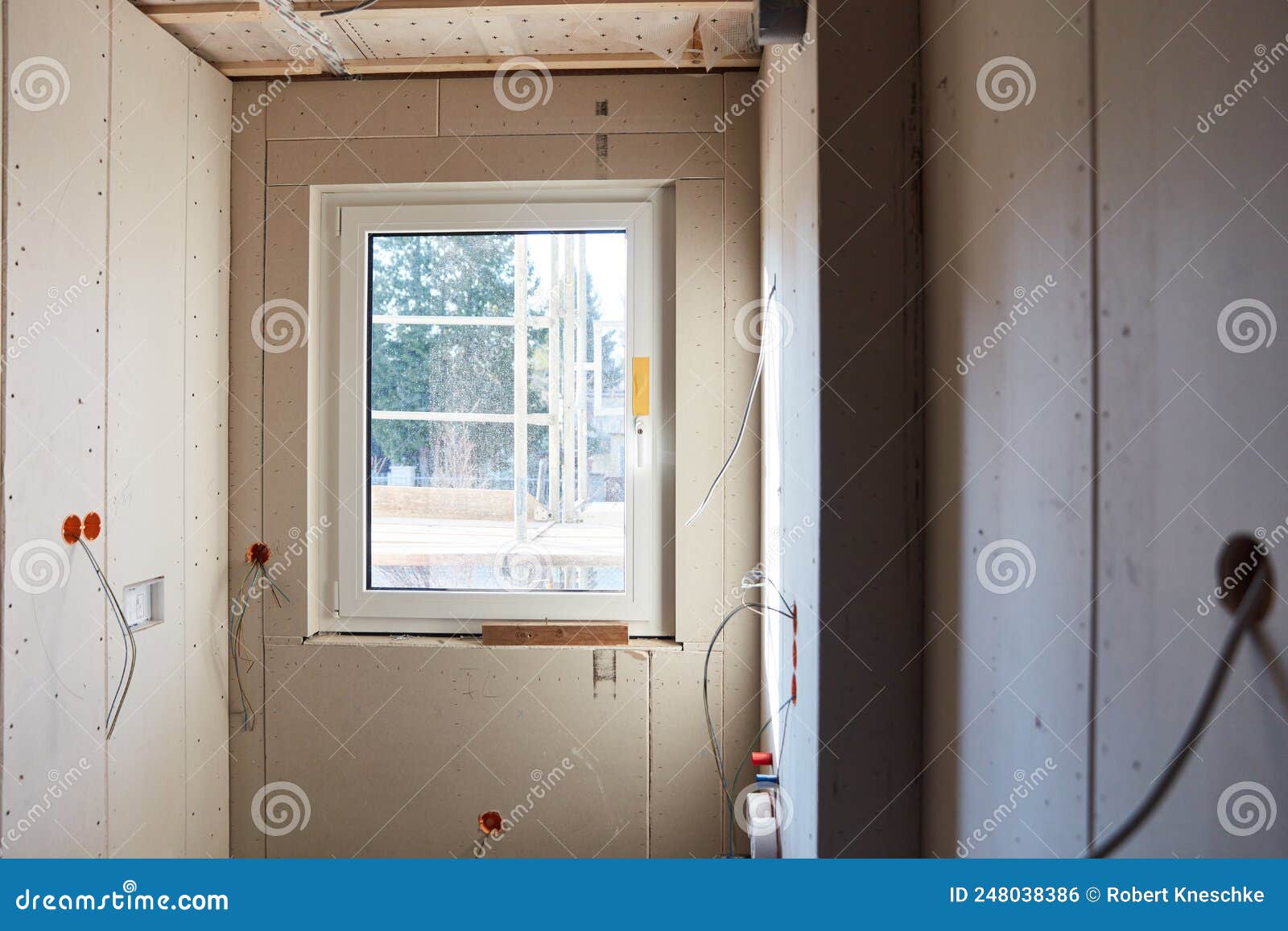 New Window in Construction Site when Building a House from a New ...