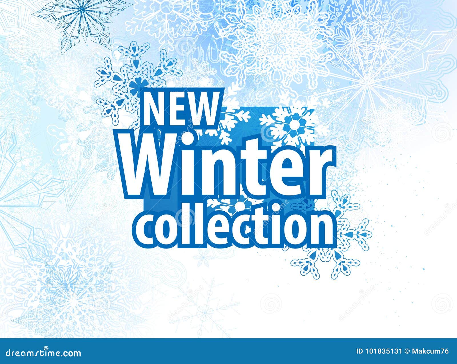 New Winter Collections Advertising Design Stock Vector - Illustration ...
