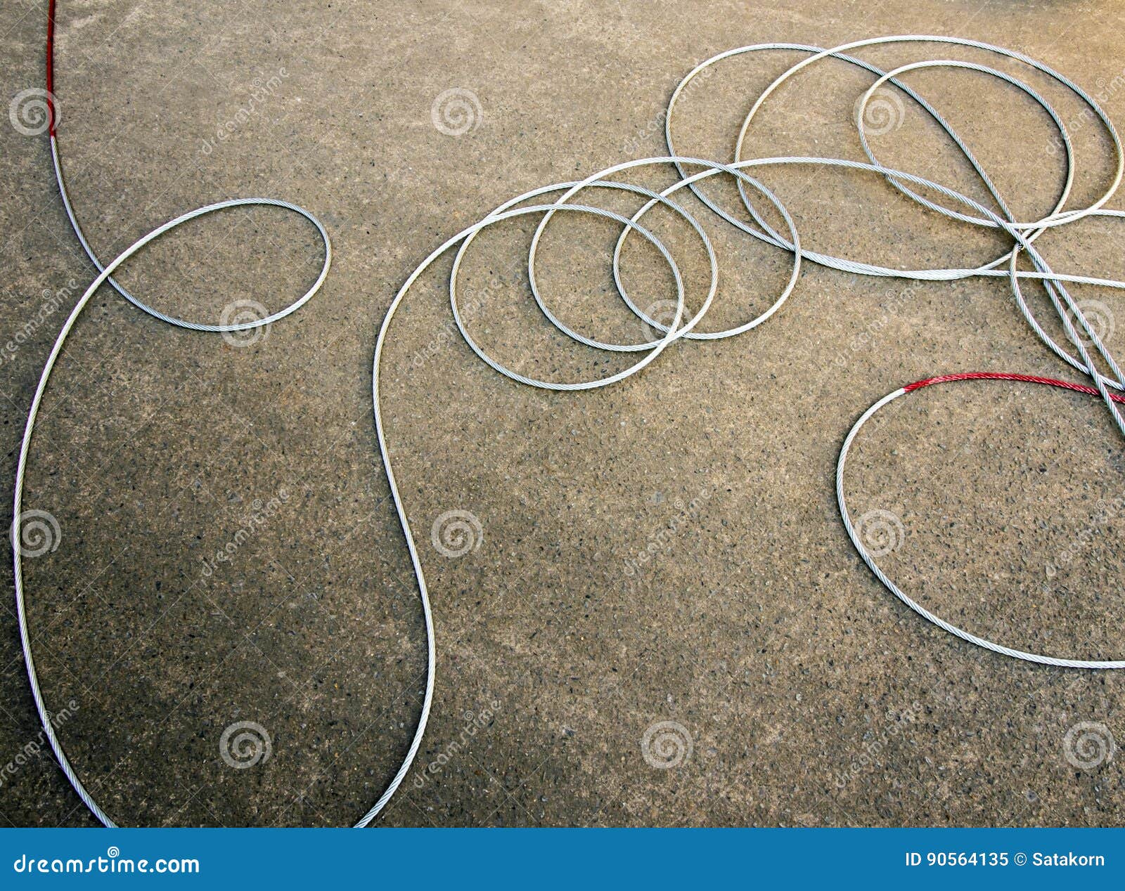 -New Wire Rope Cable on Concrete Floor Stock Image - Image of winch ...