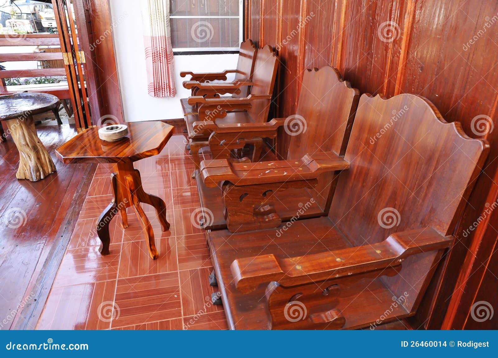 New Wood Chair Thailand Set Stock Photo - Image of home, plank: 26460014