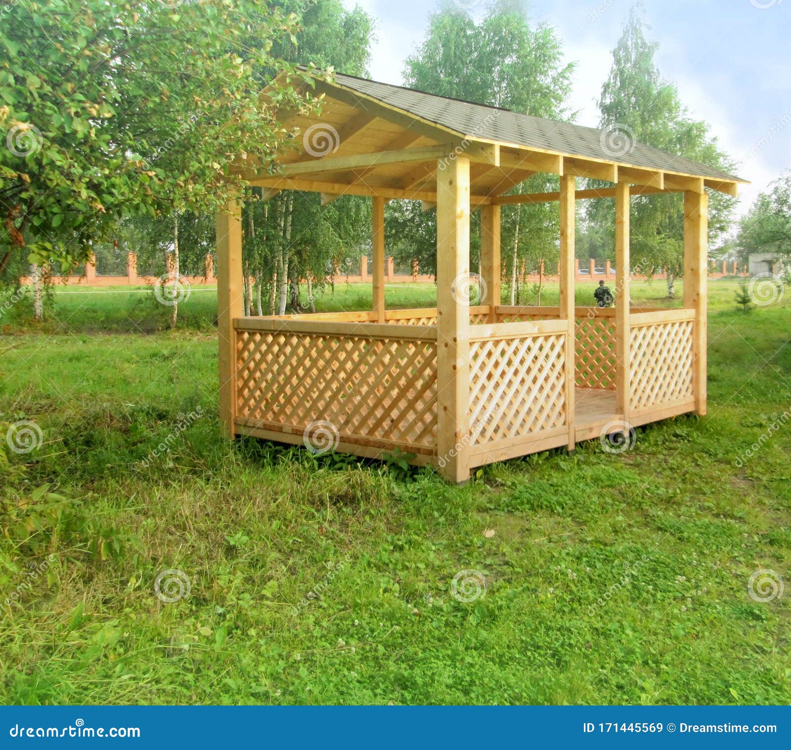 New wooden bower stock image. Image of wooden, country - 171445569