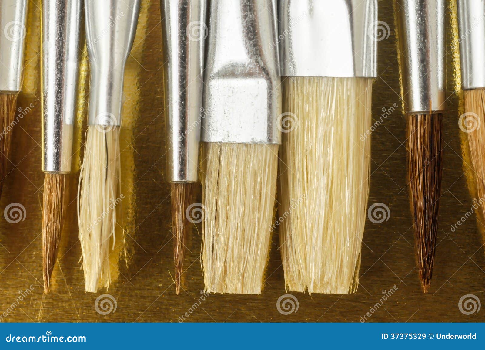 New Wooden Different Paintbrush Texture Stock Image - Image of makeup ...