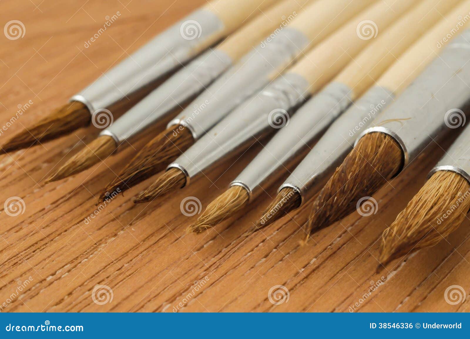 New Wooden Different Paintbrush Texture Stock Photo - Image of craft ...