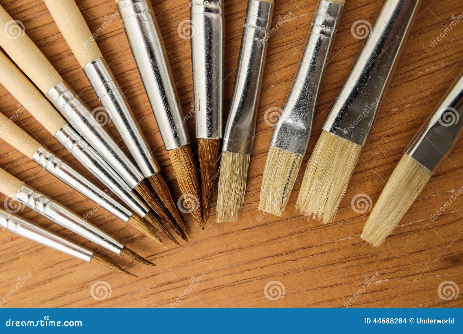 New Wooden Different Paintbrush Texture Stock Photo - Image of texture ...