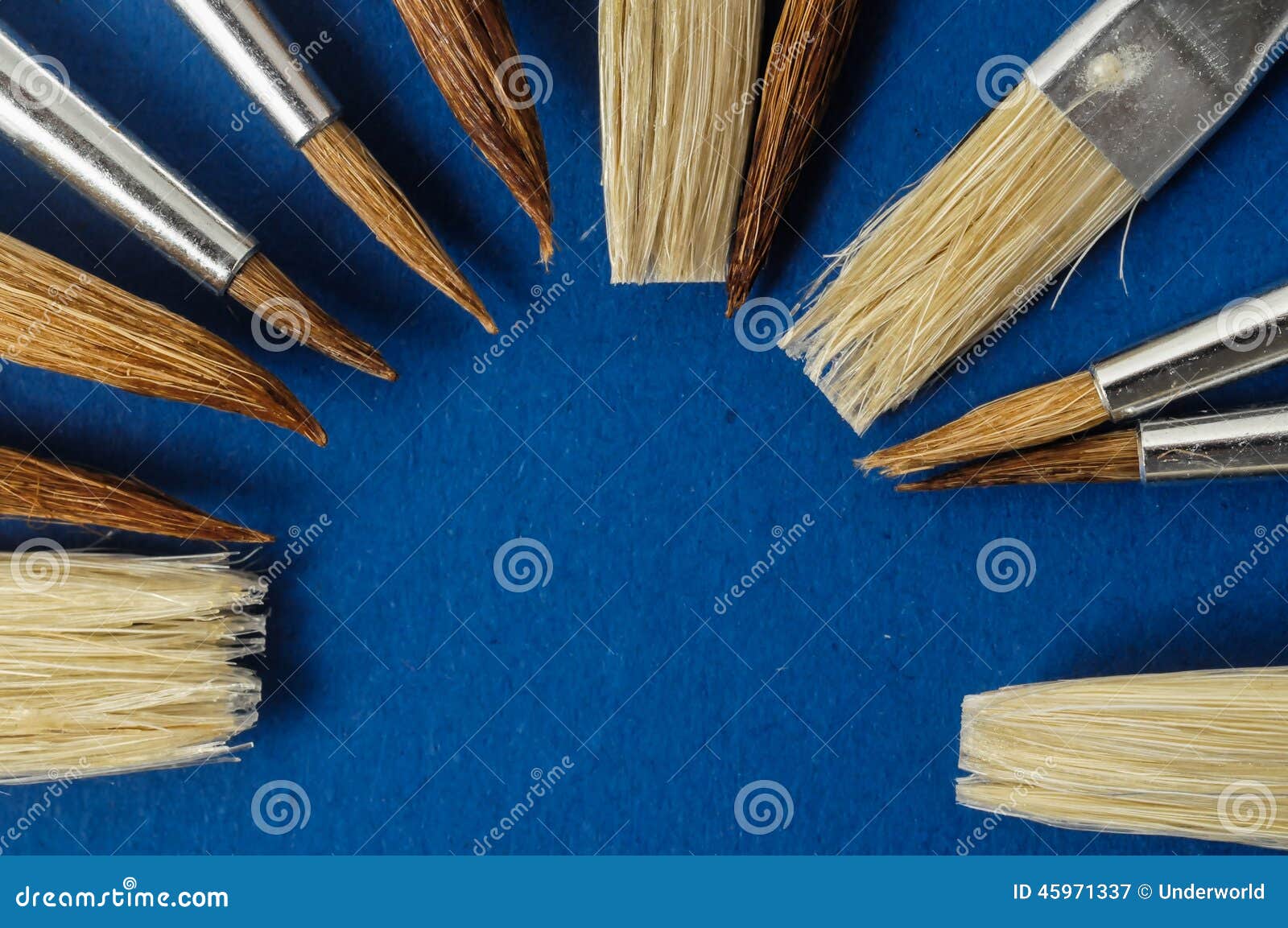 New Wooden Different Paintbrush Texture Stock Image - Image of ...