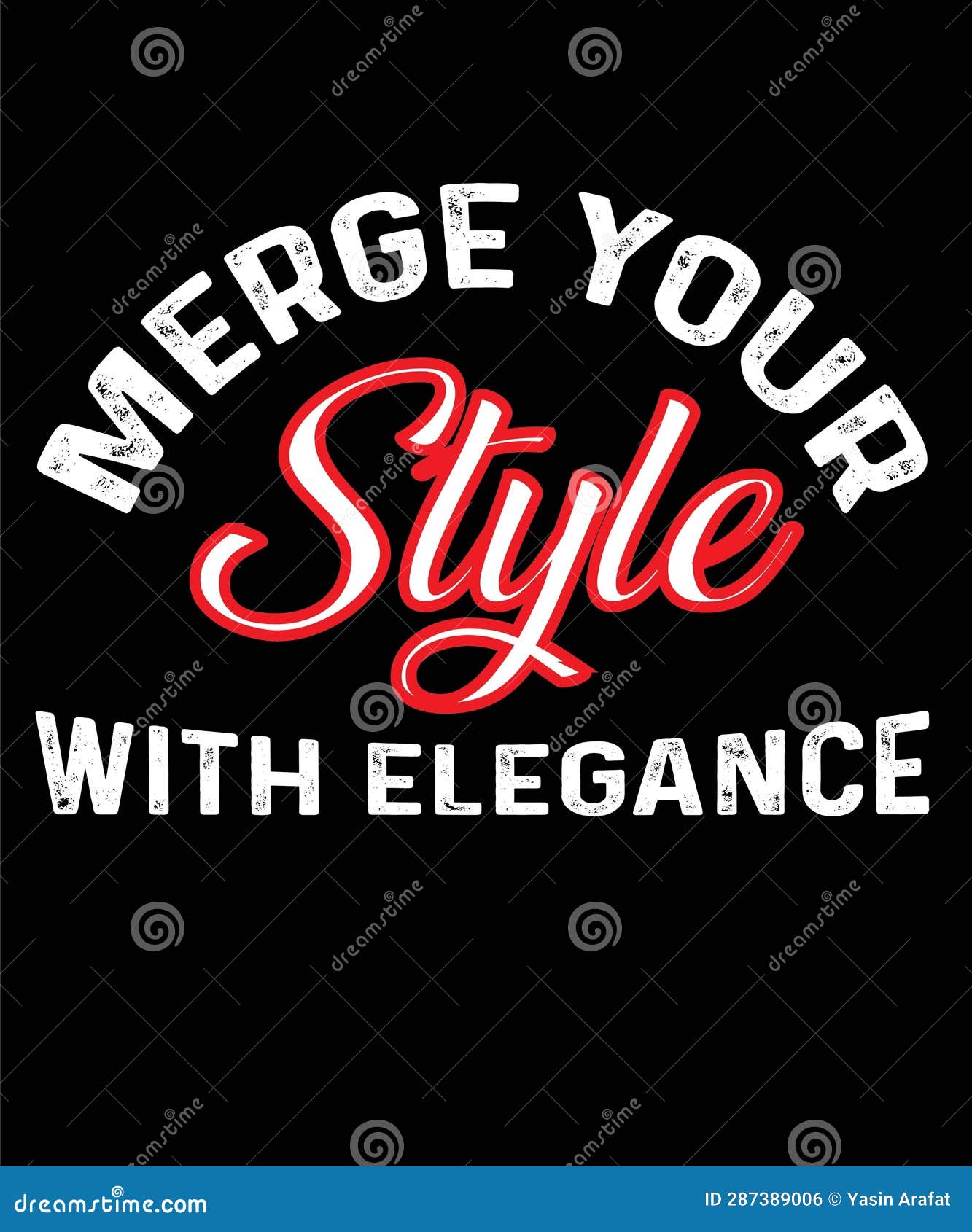 Merge Your Style with Elegance Stock Illustration - Illustration of ...