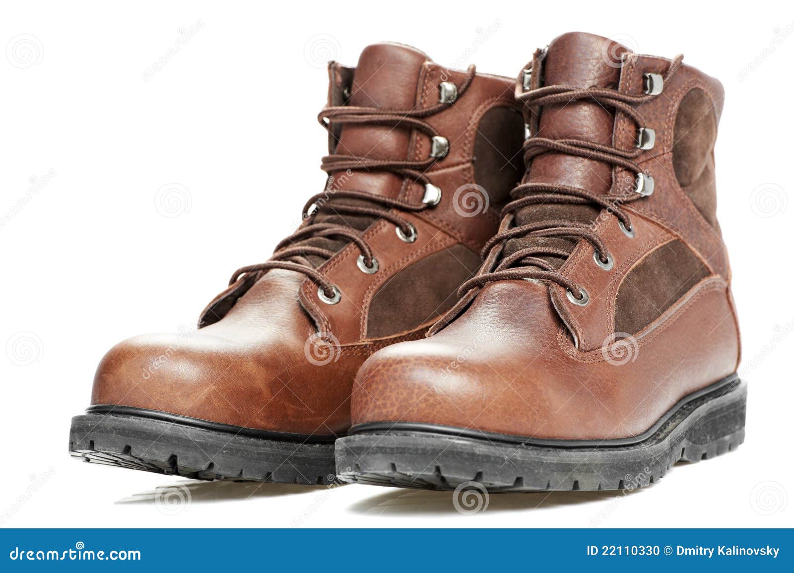 New Work Wear Boots on White Background Stock Photo - Image of walkers ...