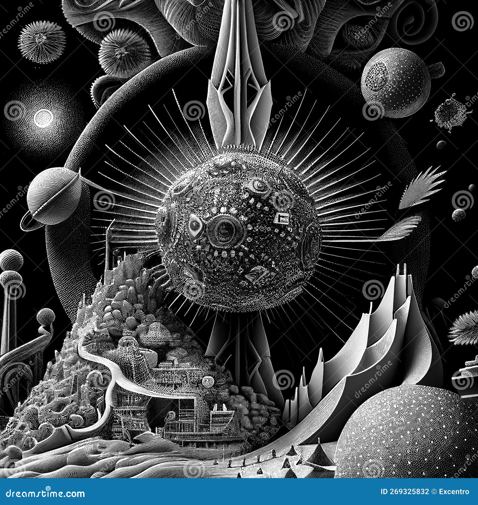 New world stock illustration. Illustration of glowing - 269325832