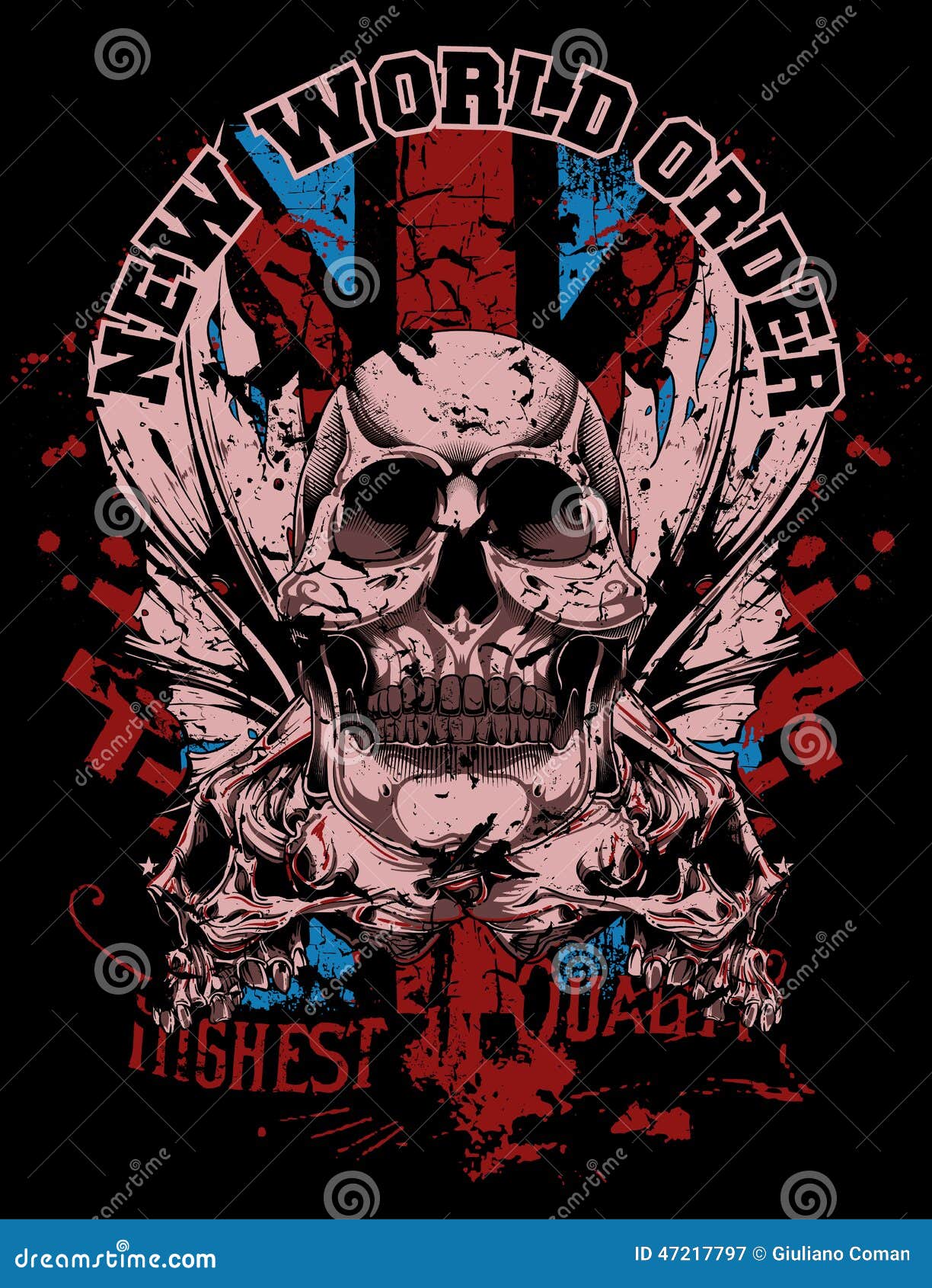 New world order stock vector. Illustration of demon, bone - 47217797