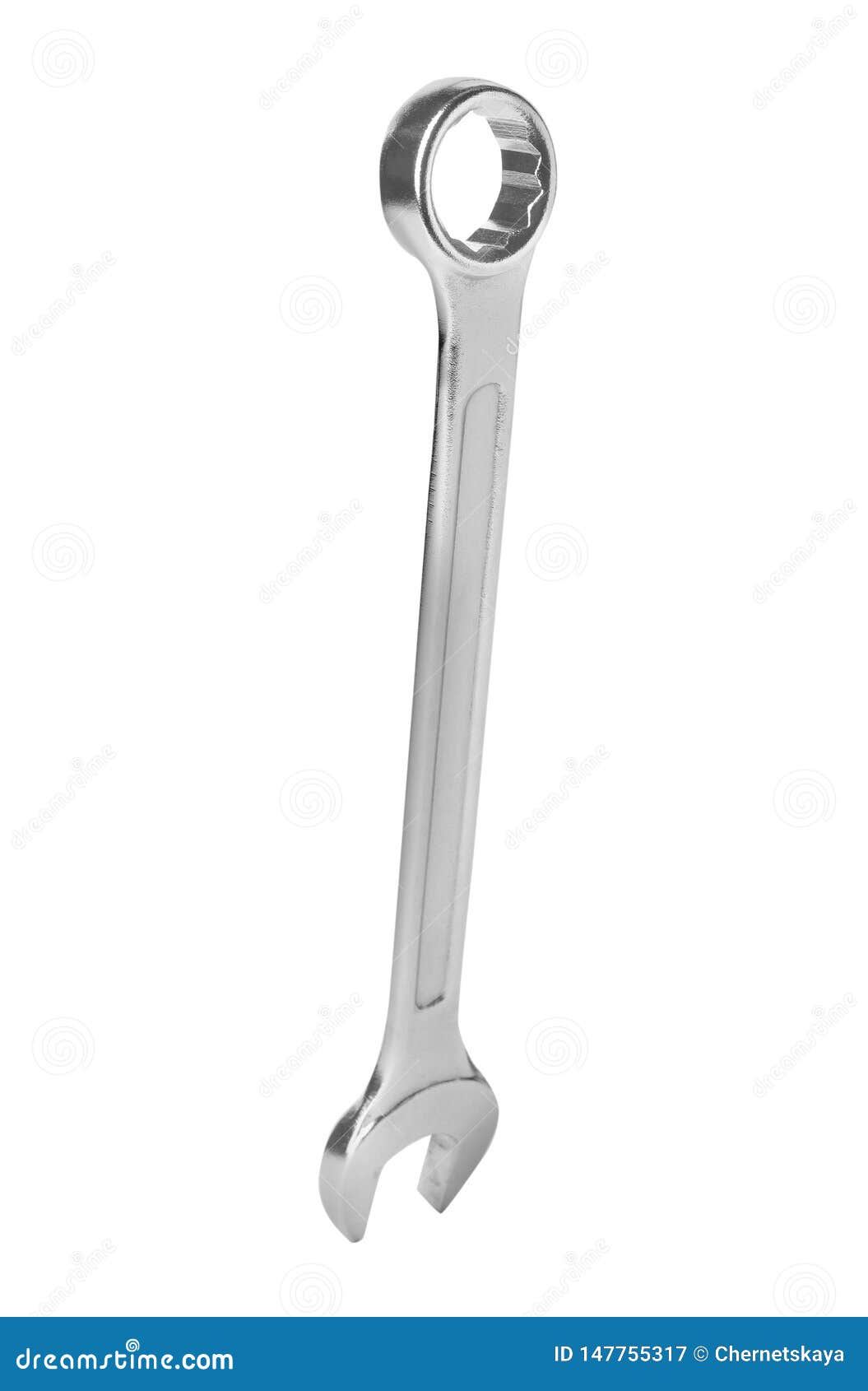 New Wrench Isolated on White. Stock Image - Image of maintenance ...