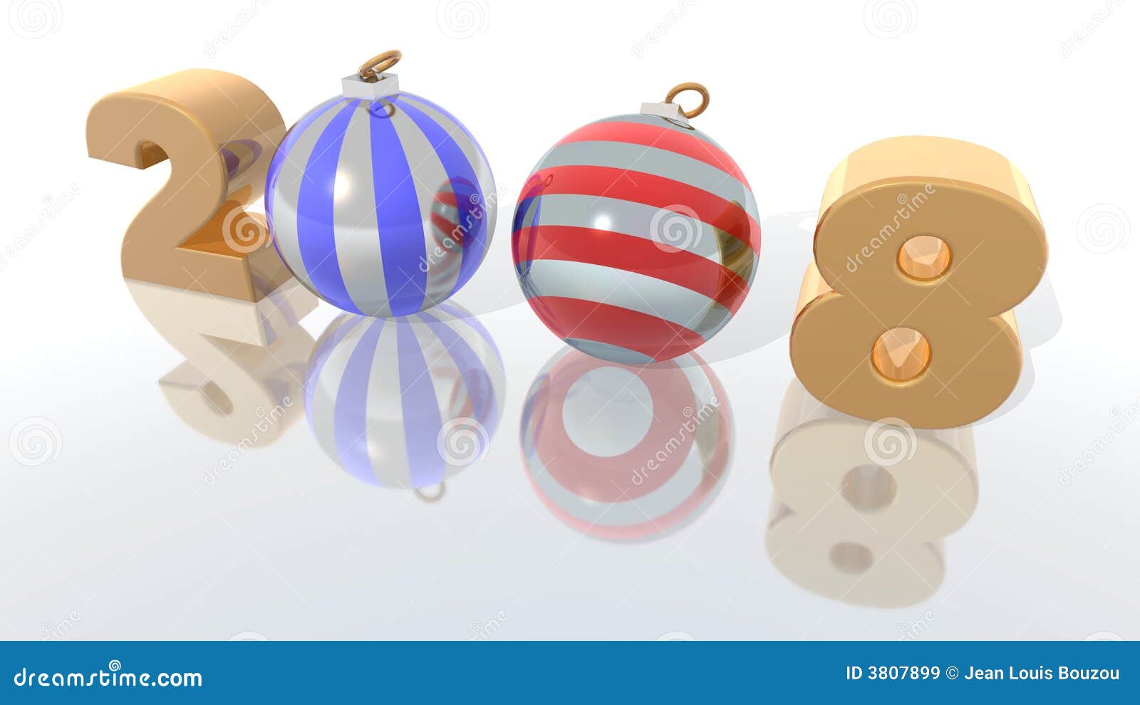 New Year 2008 stock illustration. Illustration of cheerful - 3807899