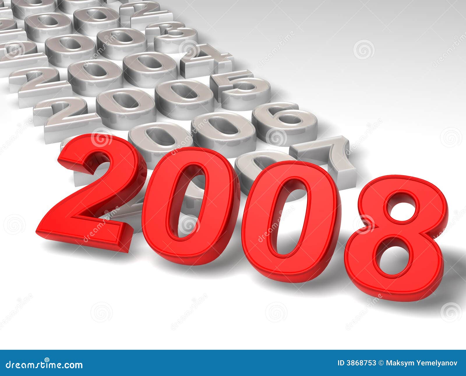 New Year. 2008 Stock Photos - Image: 3868753
