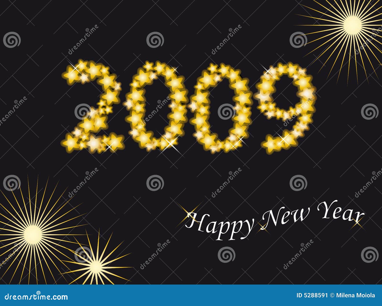New year 2009 stock illustration. Illustration of hogmanay - 5288591