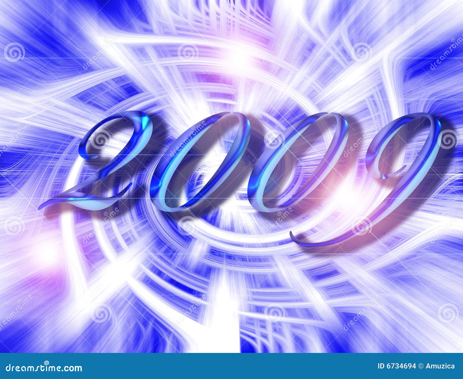 New year 2009 stock illustration. Illustration of digits - 6734694