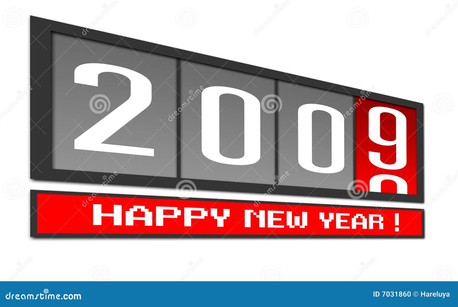New Year 2009 stock illustration. Illustration of draw - 7031860