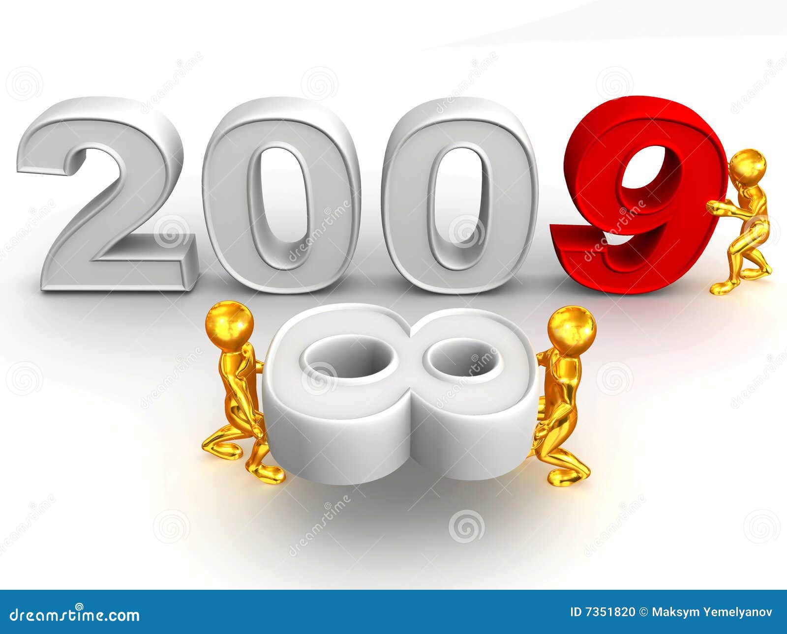 New Year. 2009 stock illustration. Illustration of alphabet - 7351820