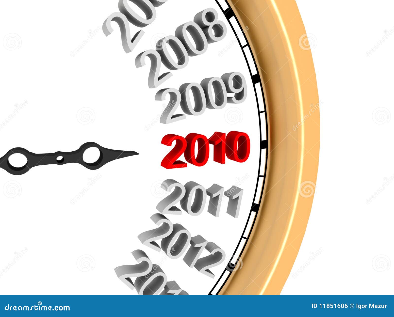 New Year 2010 stock illustration. Illustration of time - 11851606