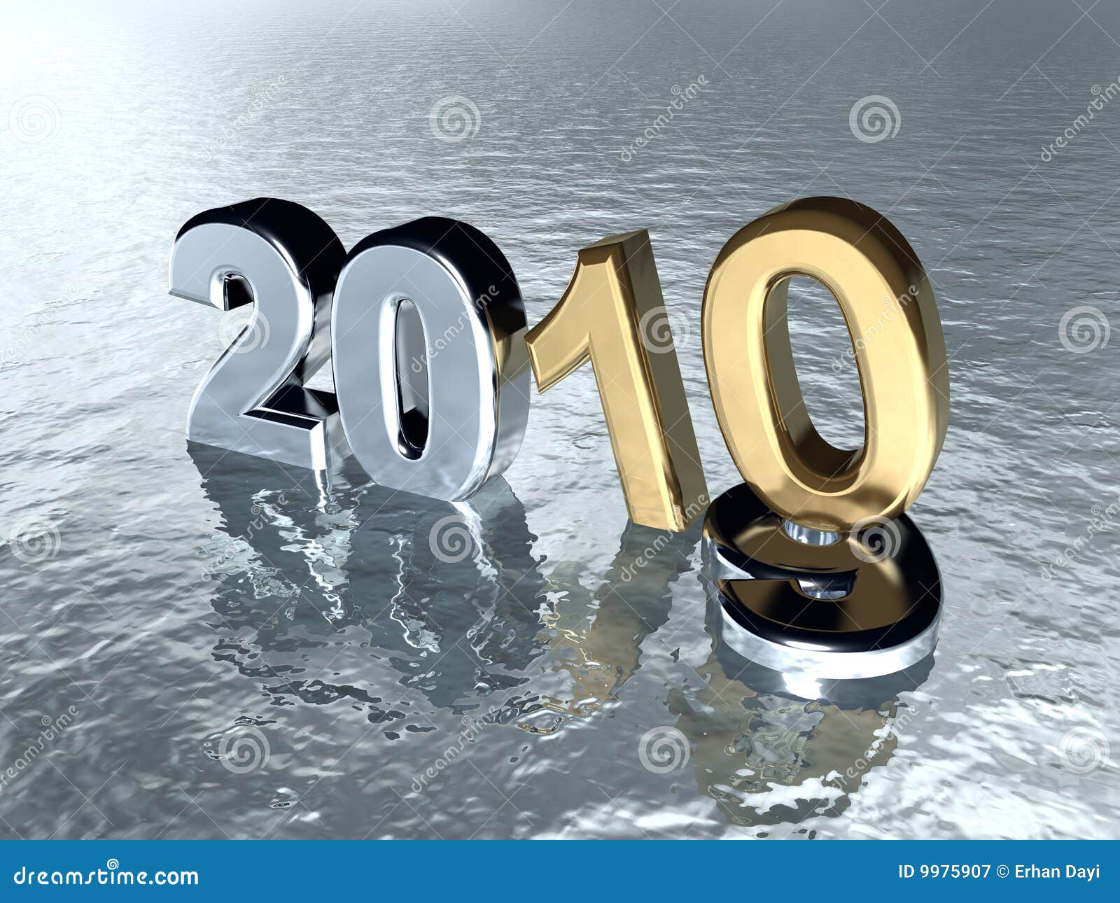 New Year 2010 stock illustration. Illustration of golden - 9975907