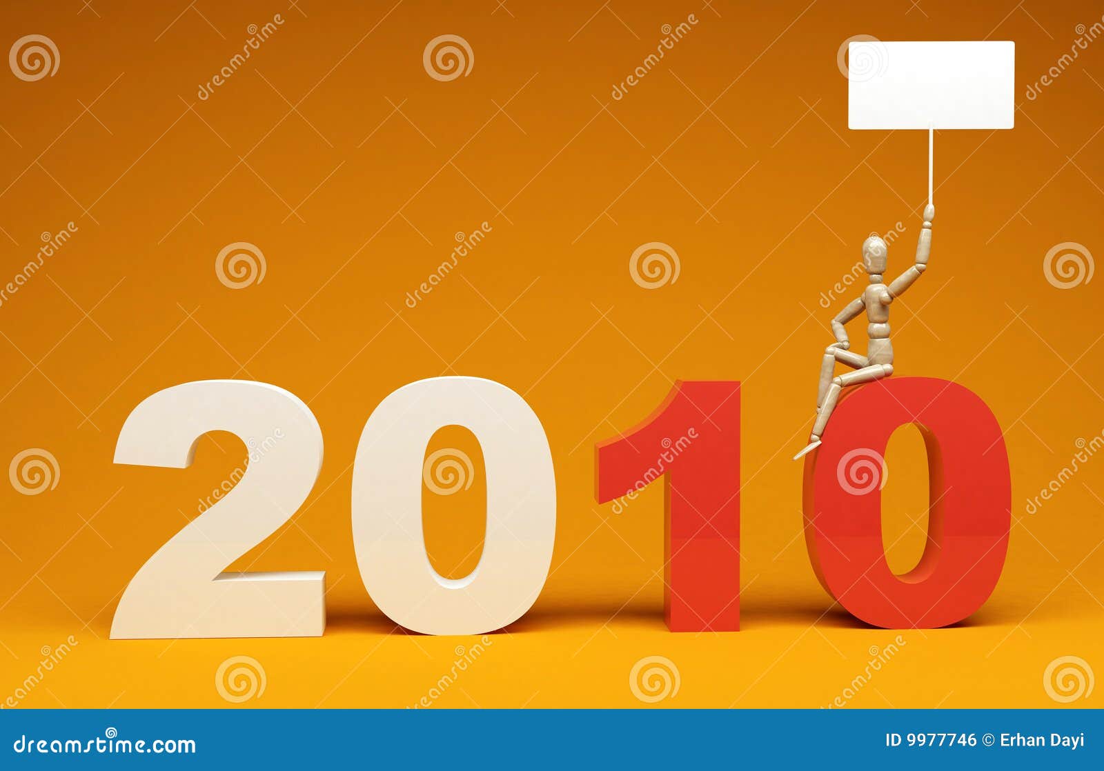 New Year 2010 stock illustration. Illustration of card - 9977746