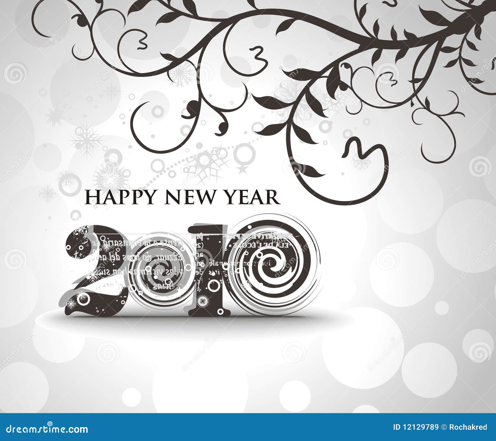 New year 2010 background stock vector. Illustration of annual - 12129789